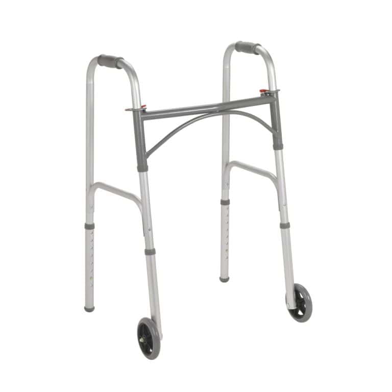 Folding Two-Wheel Walker | Stable, Easy-Glide Mobility Support