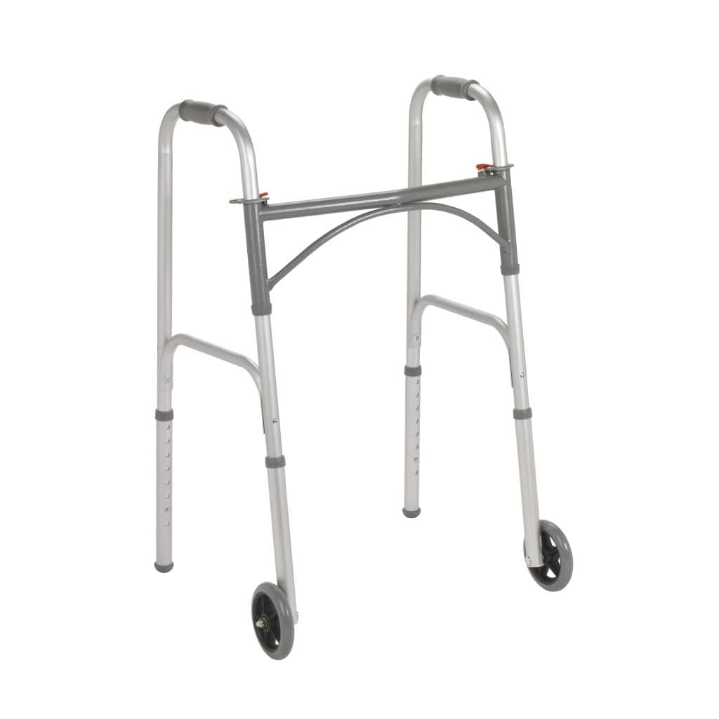 Folding Two-Wheel Walker | Stable, Easy-Glide Mobility Support